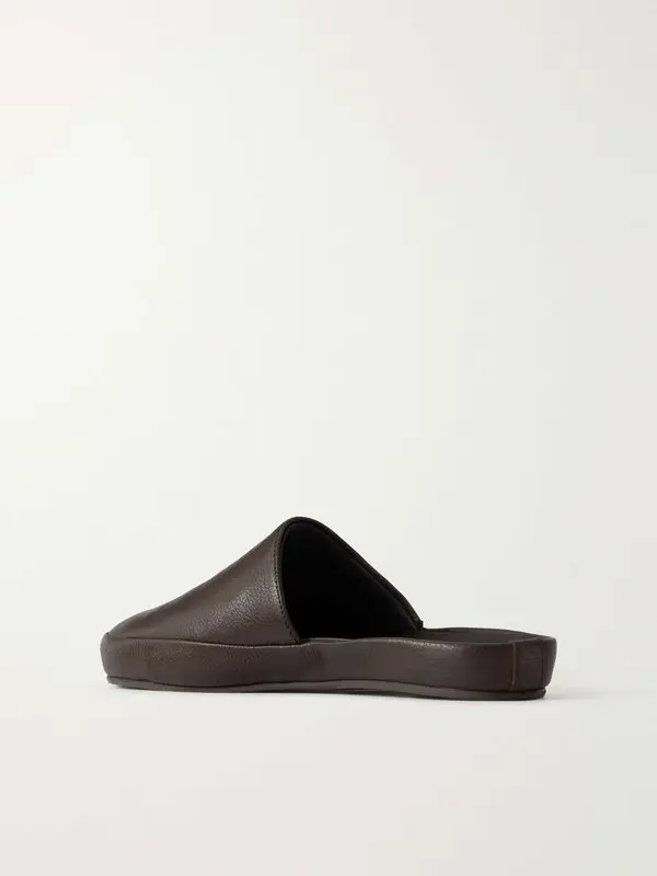 Mulo Full-grain Leather Slippers