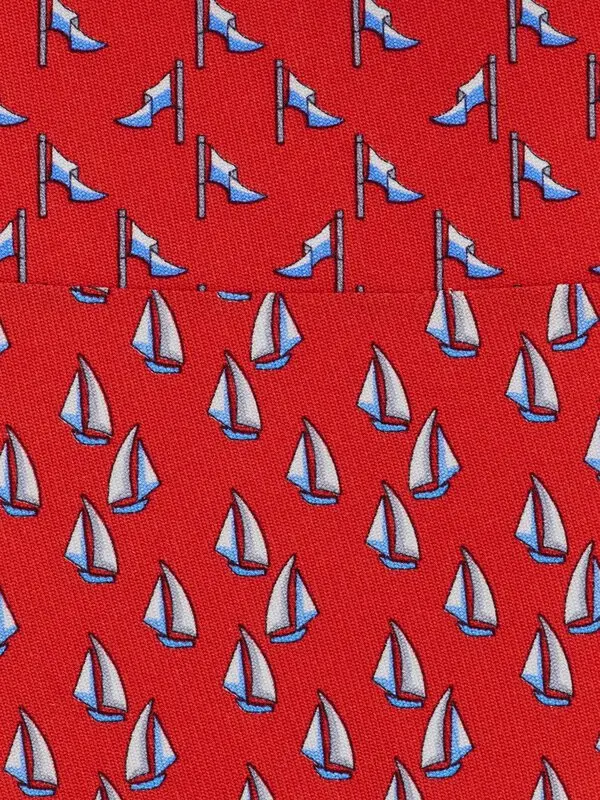 FERRAGAMO Catamarano Tie - Red