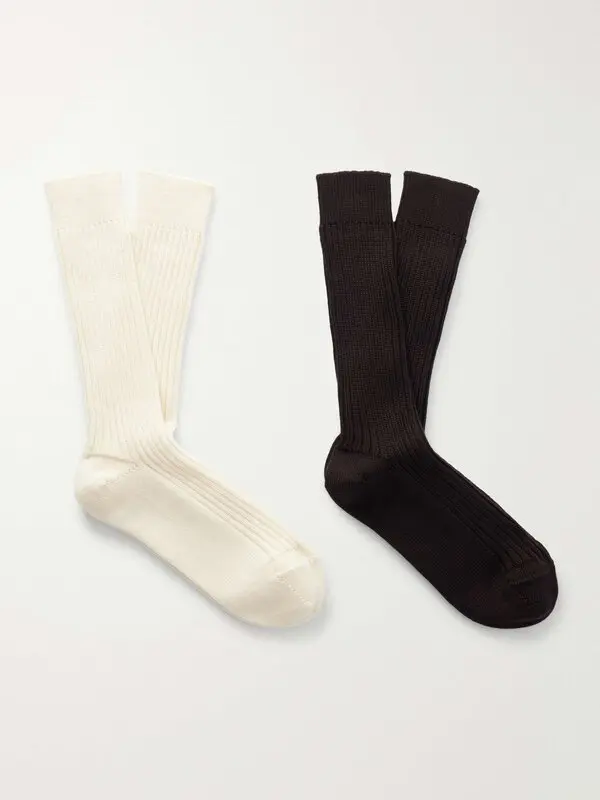 Mr P. Set Of Two Wool-blend Socks