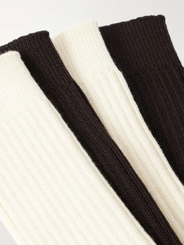 Mr P. Set Of Two Wool-blend Socks
