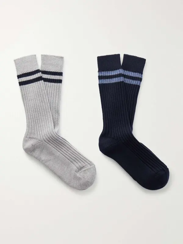 Mr P. Set Of Two Wool-blend Socks