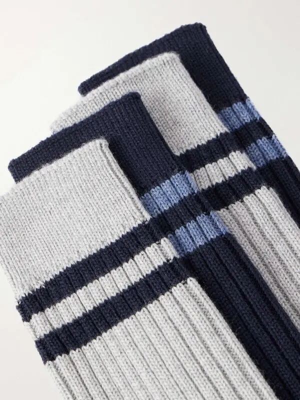 Mr P. Set Of Two Wool-blend Socks