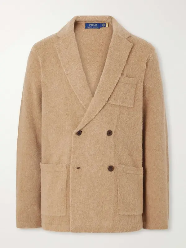 Polo Ralph Lauren Double-breasted Wool And Cashmere-blend Cardigan