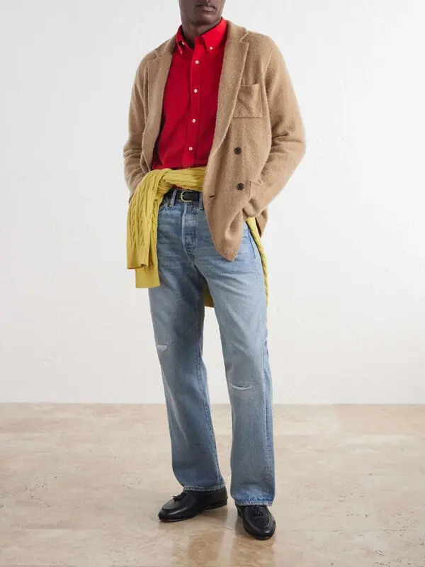 Polo Ralph Lauren Double-breasted Wool And Cashmere-blend Cardigan