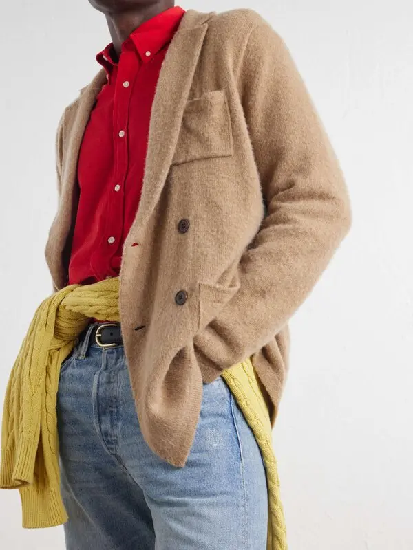Polo Ralph Lauren Double-breasted Wool And Cashmere-blend Cardigan