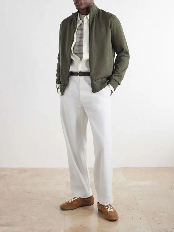 Polo Ralph Lauren Rib-trimmed Cotton Zip-up Sweater