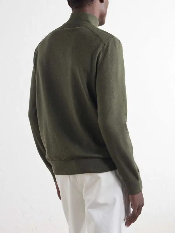 Polo Ralph Lauren Rib-trimmed Cotton Zip-up Sweater