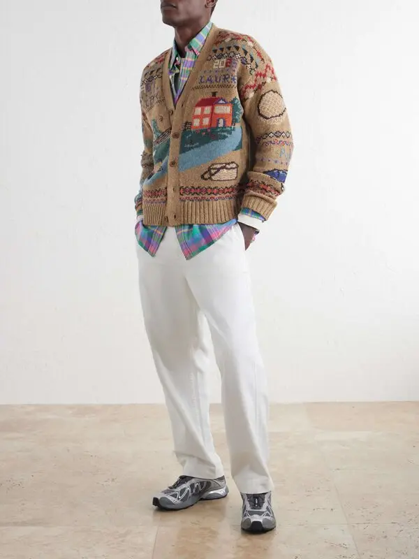 Polo Ralph Lauren Intarsia-knit Wool Cardigan