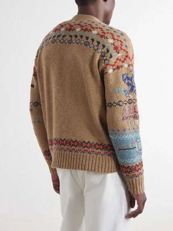 Polo Ralph Lauren Intarsia-knit Wool Cardigan