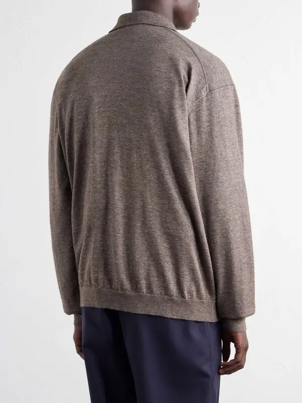 ATON Cotton And Yak Wool-blend Cardigan