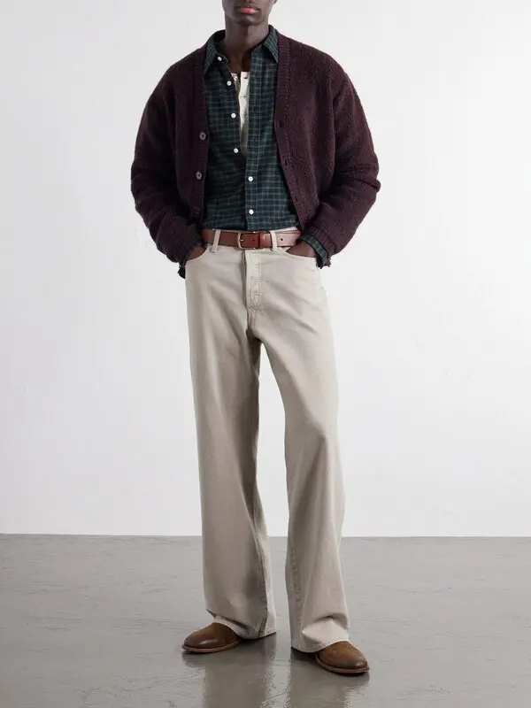 Nn07 60064 Wool-terry Fleece Cardigan - Brown