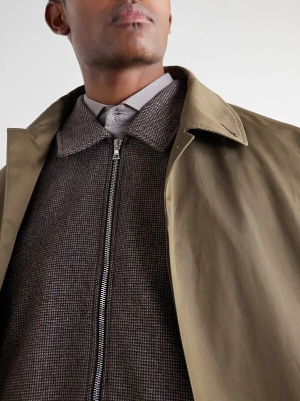 Officine Générale Marlino Houndstooth Virgin Wool Overshirt