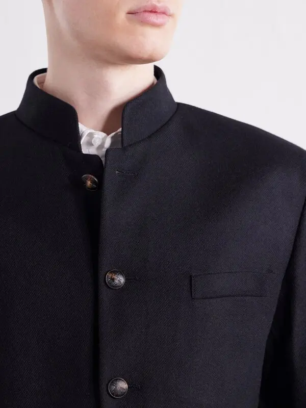 FAVOURBROOK Nehru Recycled Cashmere-twill Blazer