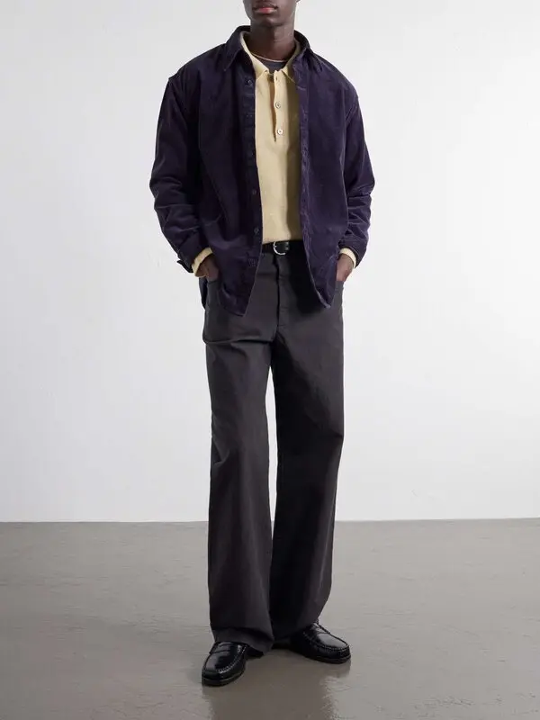 Nn07 Casper 50002 Organic Cotton-corduroy Overshirt - Navy