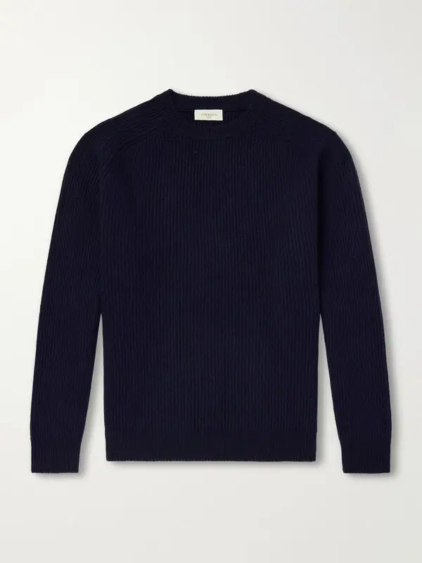 PIACENZA CASHMERE 1733 Ribbed Wool And Cashmere-blend Sweater
