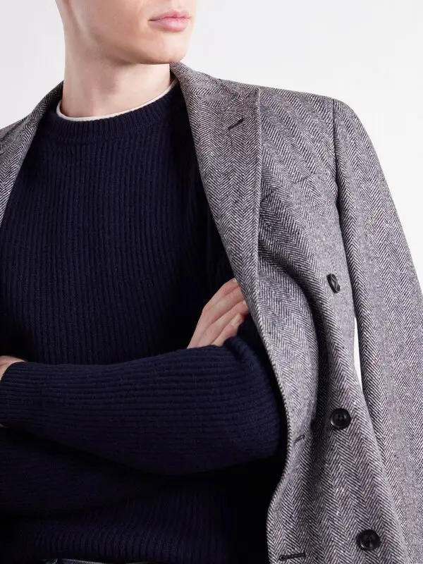 PIACENZA CASHMERE 1733 Ribbed Wool And Cashmere-blend Sweater