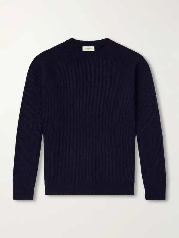 PIACENZA CASHMERE 1733 Ribbed Wool And Cashmere-blend Sweater