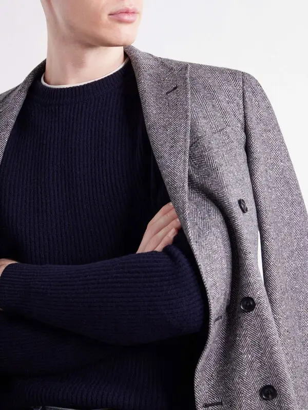 PIACENZA CASHMERE 1733 Ribbed Wool And Cashmere-blend Sweater