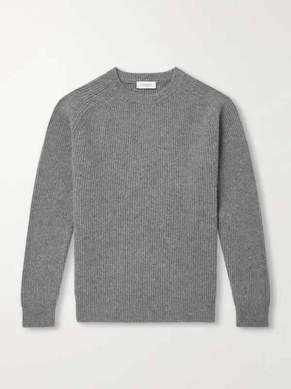 PIACENZA CASHMERE 1733 Ribbed Wool And Cashmere-blend Sweater