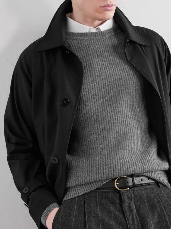 PIACENZA CASHMERE 1733 Ribbed Wool And Cashmere-blend Sweater