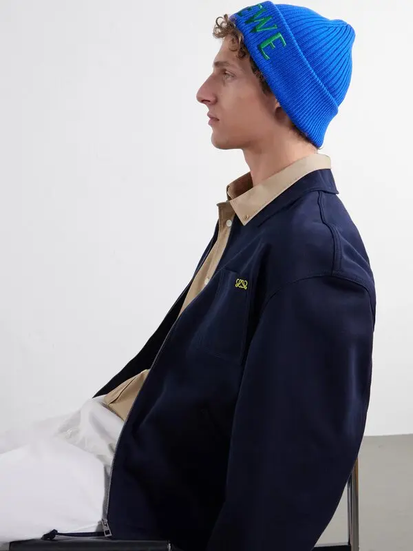 Loewe Logo-embroidered Wool Beanie