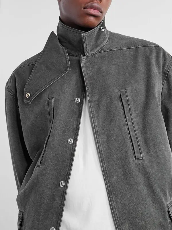 Rick Owens Padded Washed Cotton-canvas Coat