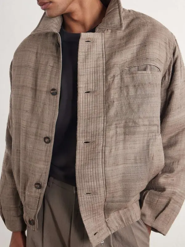 KARTIK RESEARCH Moni Padded Wool And Silk-blend Blouson Jacket