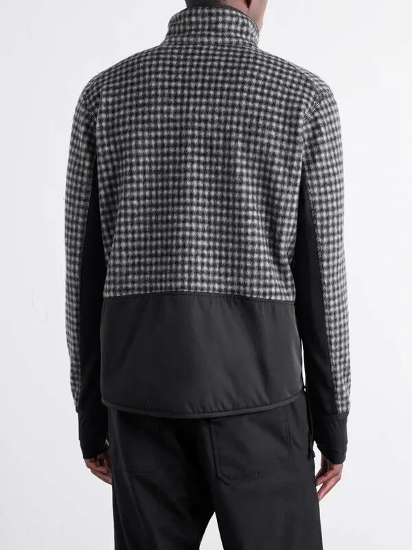 Moncler Checked Shell-trimmed Fleece Mid-layer