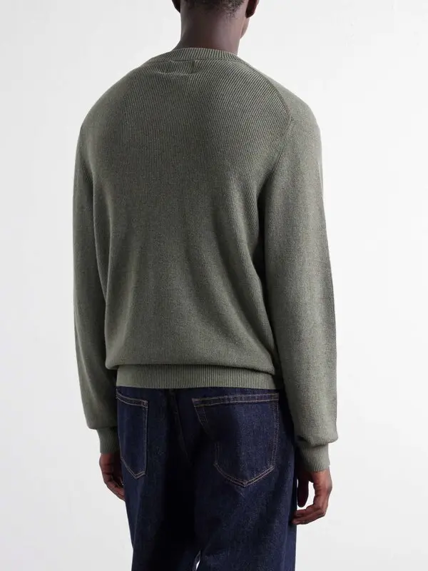 Nn07 Hope Rib Crew 60060 Organic Cotton And Cashmere-blend Sweater