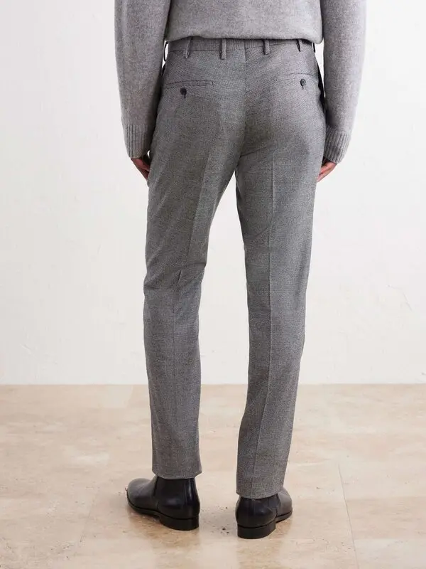 SLOWEAR Incotex Straight-leg Houndstooth Wool-blend Trousers