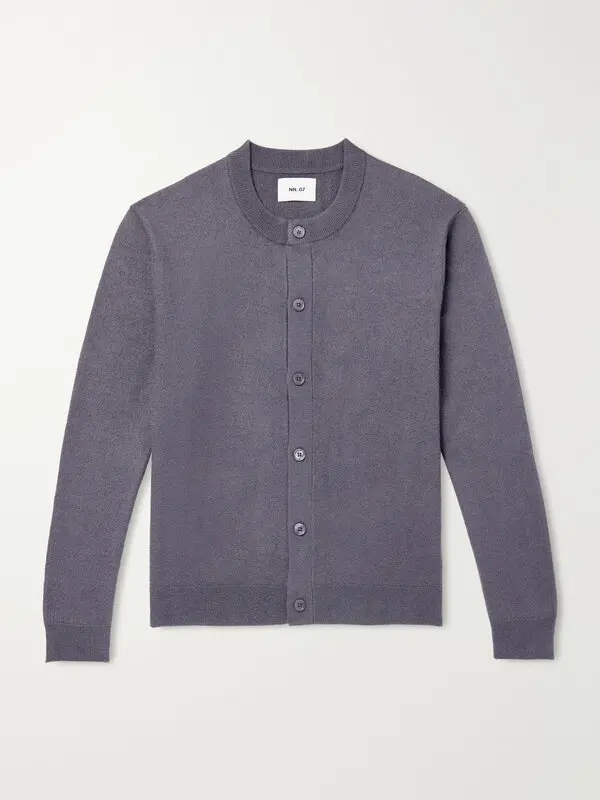 Nn07 Jasper Crew 60062 Wool Cardigan - Gray