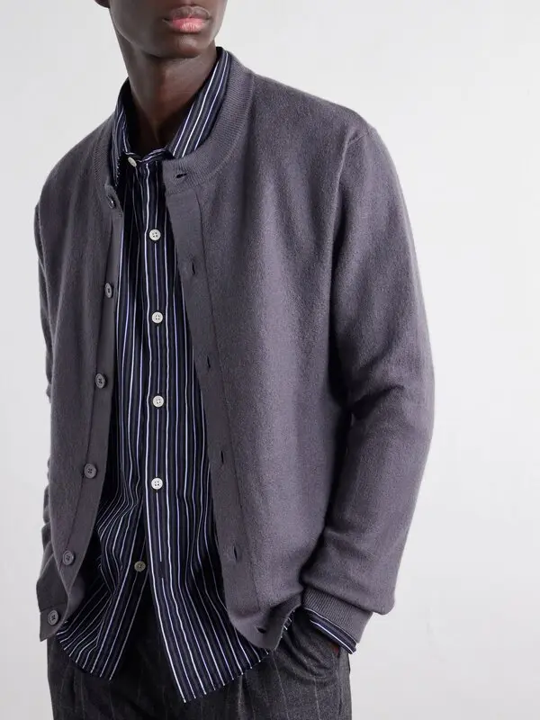 Nn07 Jasper Crew 60062 Wool Cardigan - Gray