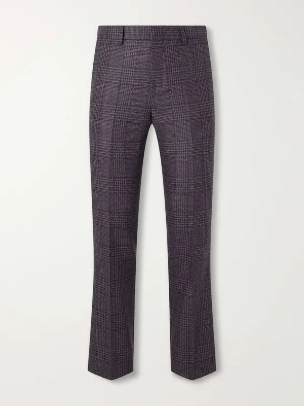 Paul Smith Brierley Slim-fit Houndstooth Wool And Silk-blend Trousers