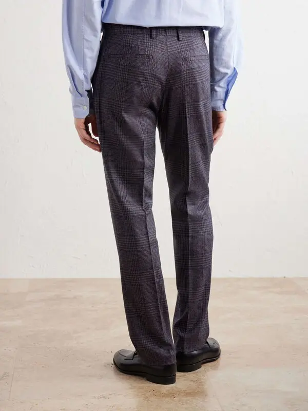 Paul Smith Brierley Slim-fit Houndstooth Wool And Silk-blend Trousers