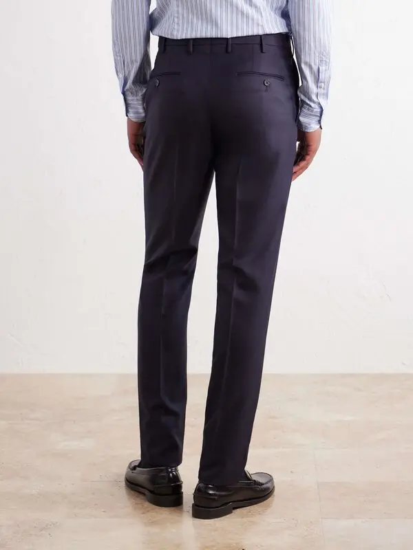 SLOWEAR Incotex Straight-leg Wool-canvas Trousers