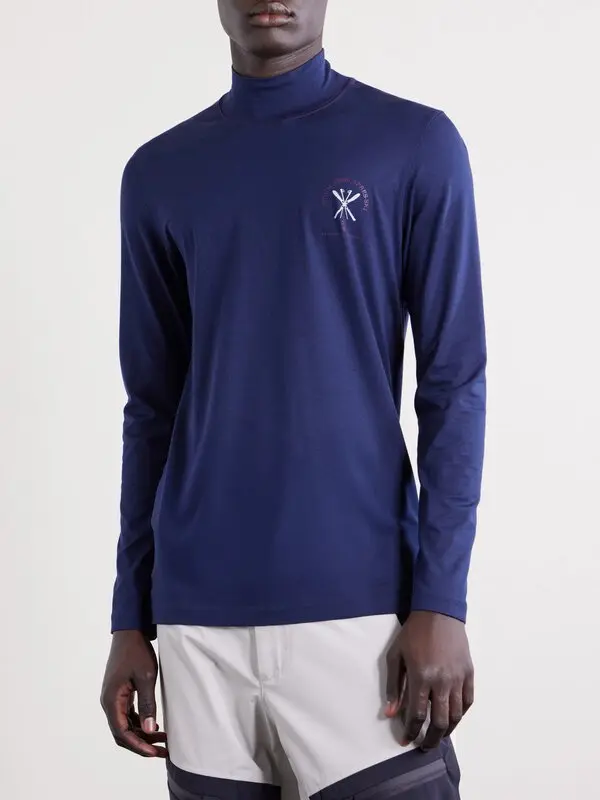 Brunello Cucinelli Logo-embroidered Silk-blend Ski Base Layer