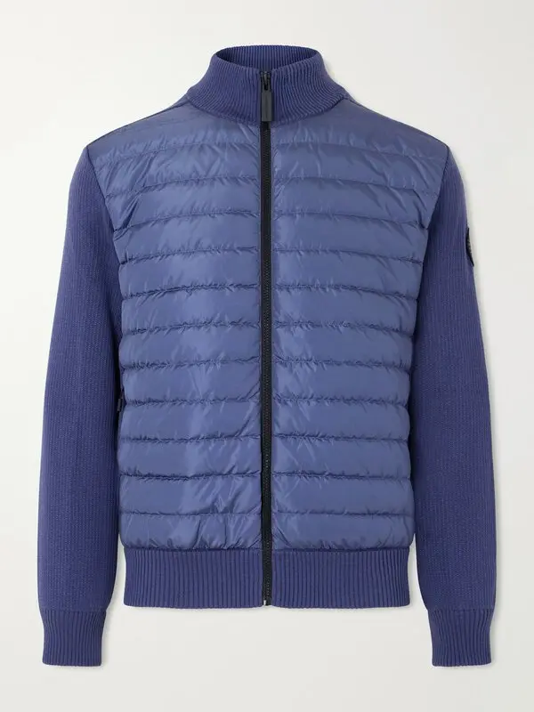 Canada Goose Hybridge® Ribbed Wool And Quilted Shell Down Jacket