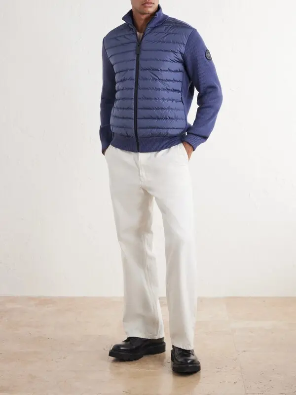Canada Goose Hybridge® Ribbed Wool And Quilted Shell Down Jacket