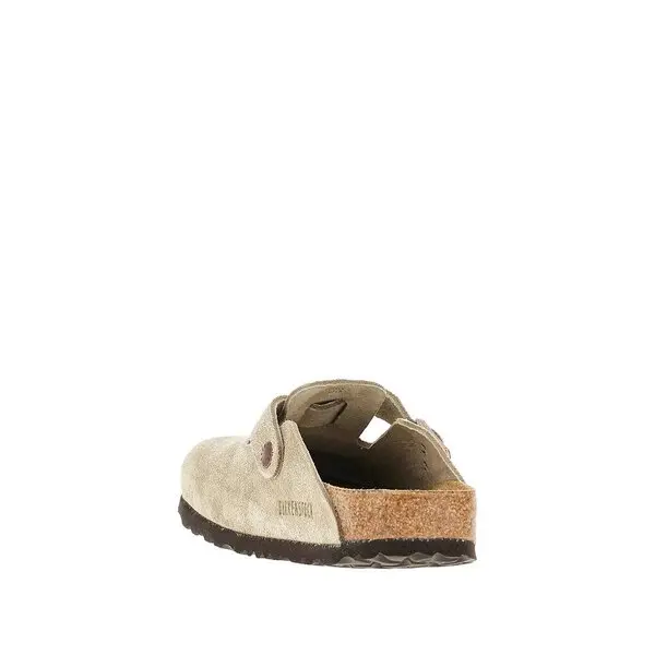 BIRKENSTOCK Boston' Suede Leather Sabot - Grey