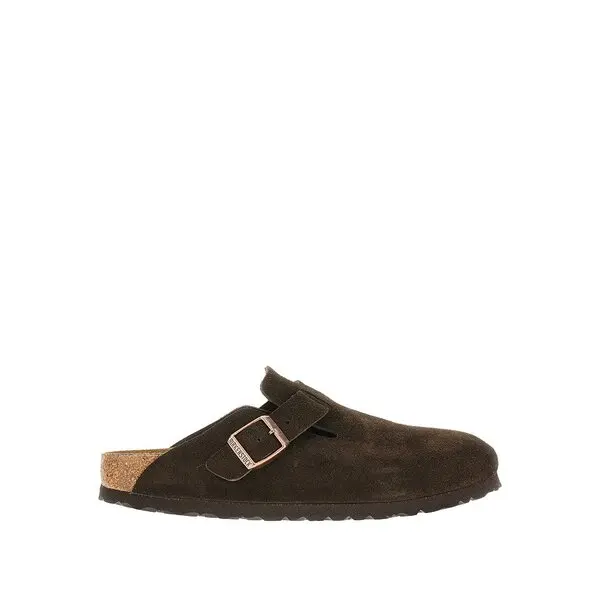 BIRKENSTOCK Boston' Suede Leather Sabot - Brown