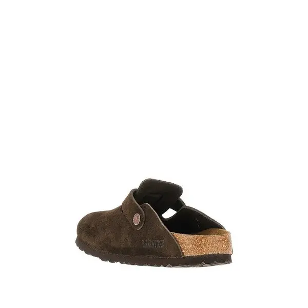 BIRKENSTOCK Boston' Suede Leather Sabot - Brown