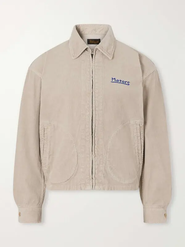 Visvim Somer Swingtop Embroidered Distressed Cotton-corduroy Jacket