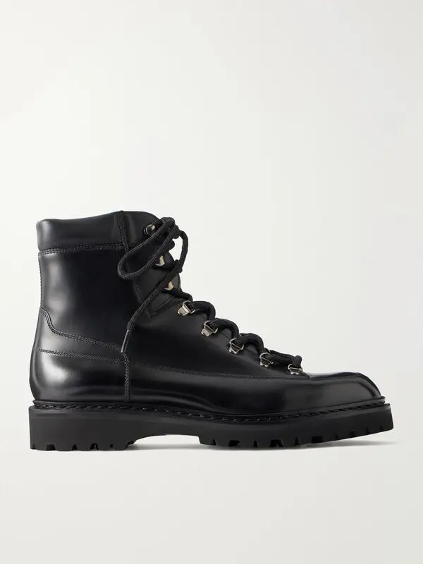 John Lobb Sommet Leather Hiking Boots - Black