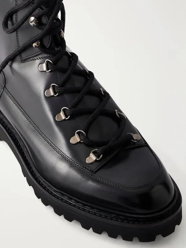 John Lobb Sommet Leather Hiking Boots - Black