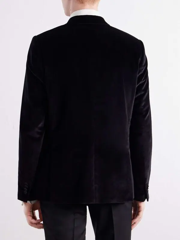 Paul Smith Satin-trimmed Cotton-velvet Tuxedo Jacket