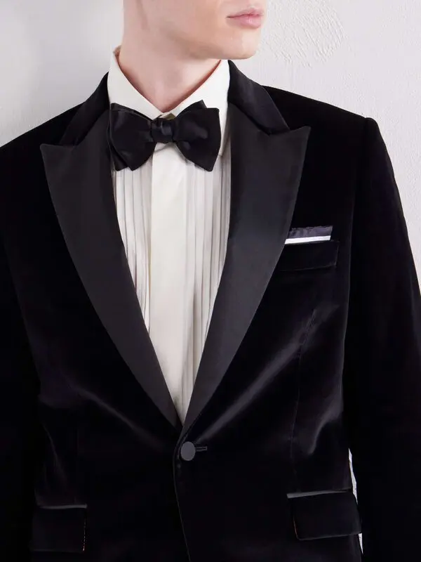 Paul Smith Satin-trimmed Cotton-velvet Tuxedo Jacket