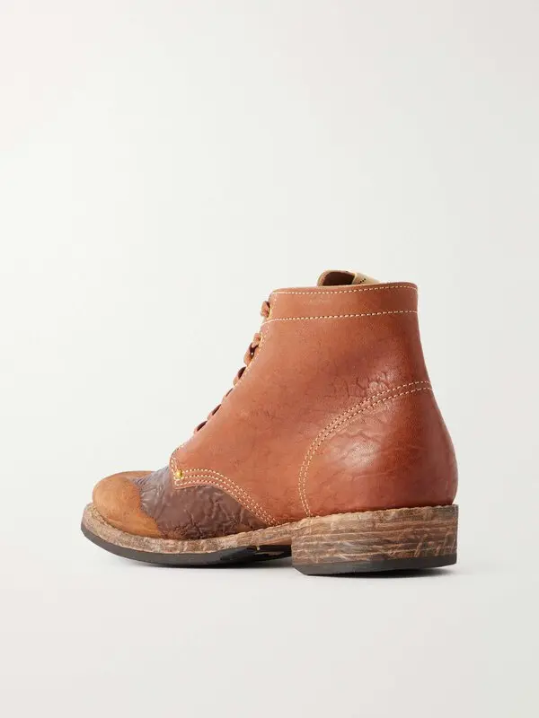 Visvim Brigadier Distressed Lace-up Leather Boots