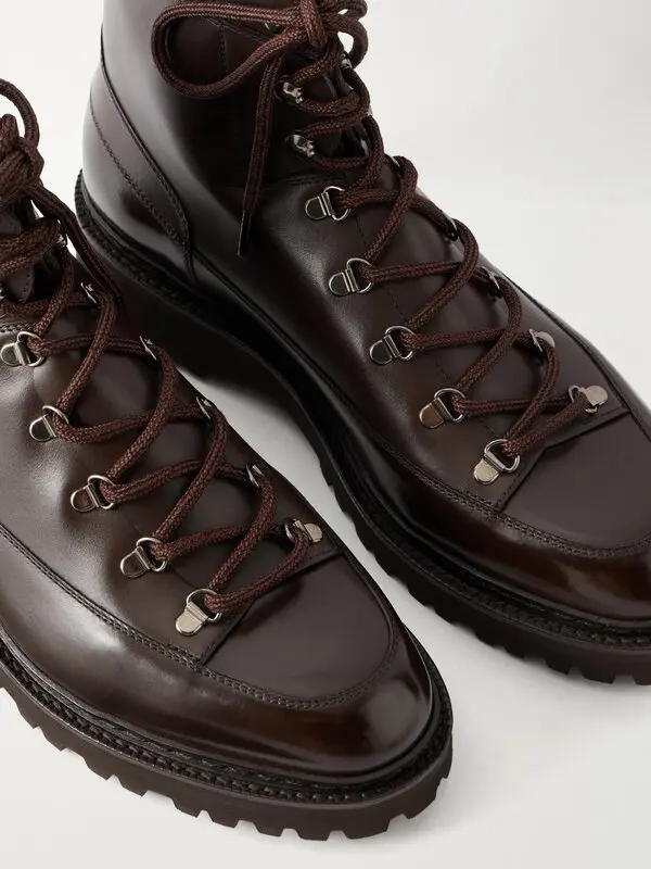 John Lobb Sommet Leather Hiking Boots - Brown
