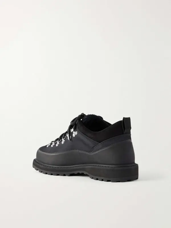 Diemme Roccia Basso Rubber And Suede-trimmed Mesh Hiking Boots