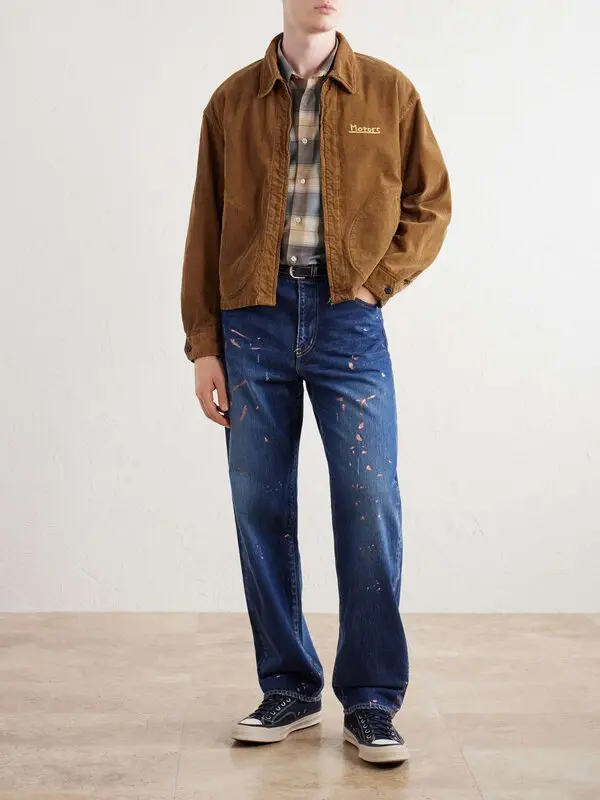 Visvim Somer Swingtop Embroidered Distressed Cotton-corduroy Jacket
